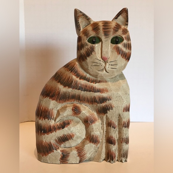 James Haddon | Accents | James Haddon Signed 2sided Wood Hand Carved ...